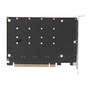 M.2 NVME SSD to PCIE X16 Adapter, 4x32Gbps M.2 NVME (m Key) SSD to PCIe 3.0 x 4 Port Host Controller Expansion Card with Individual LED Indicator