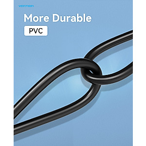 VENTION Cat 8 Ethernet Cable 50ft Cat8 High Speed Internet Network Patch Cord with Gold Plated RJ45 Connector Professional LAN Cable Heavy Duty Waterproof Compatible for Router Patch Pane Modem PS5