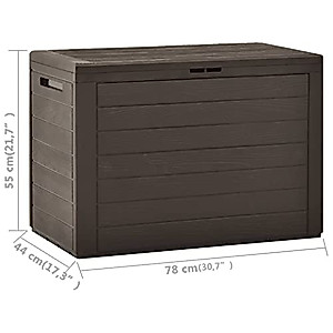 Shoe Rack 111 Gal Garden Storage Deck Box,Plastic Lockable Garden Container Cabinet Toolbox for Patio, Lawn, Poolside, Backyard Outdoor 47.2"x22"x24.8" ( Color : Brown 38.7 X 17.3 X 21.7 Inch )