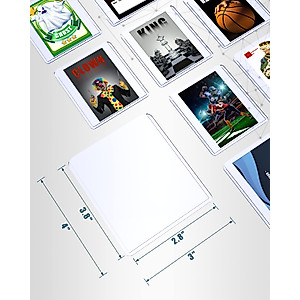 Top Loader Card Sleeves 480 ct, 35 PT Premium 240 Top Loader and 240 Clear Soft Sleeves for Cards Thick Hard Plastic Card Sleeves, 3" x 4" Trading Cards Protector for Sports Cards, Trading Cards