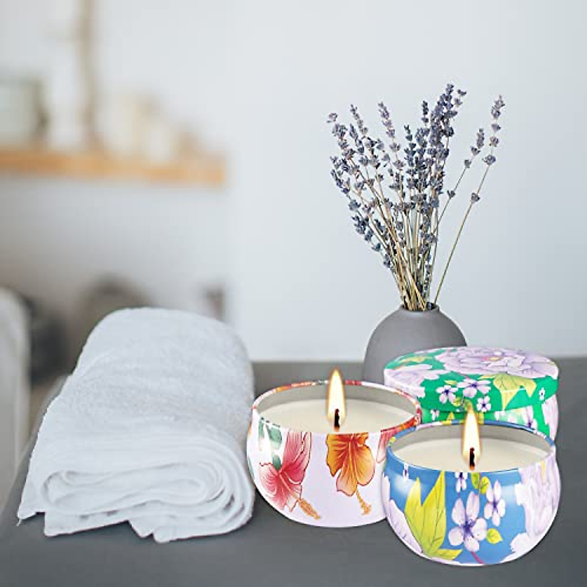 CIPHANDS Scented Candles Gifts Set 16 Pack Soy Wax Travel Tin Jar for Home 2.5 OZ Aromatherapy Gift Mom Christmas, Birthday, Thanksgiving, Mother's Day