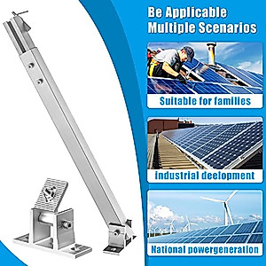 woefste Adjustable Solar Panel Mounting Brackets Stand Aluminum Alloy Tilt Mount Bracket Systems for Roof/Boat/Flat Surface Support 50W 70W 100W 150W 200W 300W 400W Panels, 1 Set