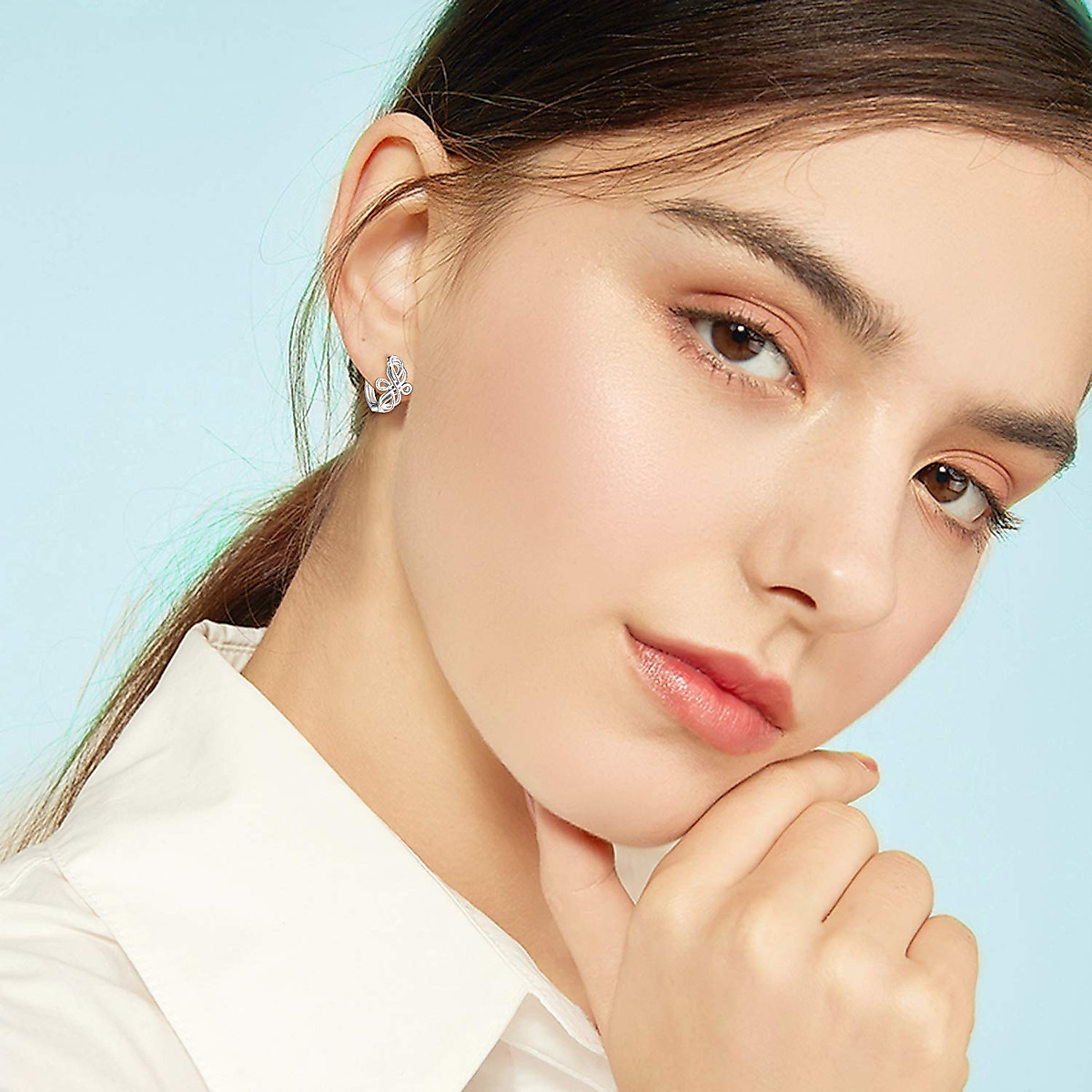 WINNNICACA Celtic Knot Earrings 925 Sterling Silver Infinity Cross Huggie Hoop Earrings for Women Good Luck Celtic Jewelry Irish Gifts for Women Her Daughter Friend Birthday Gifts