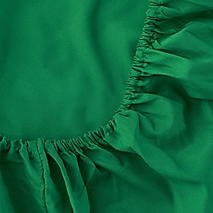 Toodou Most Comfortable and Luxurious Turquoise California King Fitted Sheet-Soft Wrinkle Resistant Microfiber- Deep Pocket Fitted Bottom Sheets