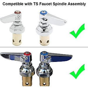 KWODE Brass Eterna Spindle Assembly Replacement Valve for Wall Mount Commercial Pre Rinse Faucet, Cold Side Lever Handle Faucet Stem Assembly Cartridge Faucet Valve, Blue