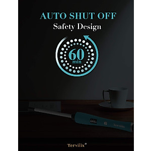 Terviiix Small Barrel Curling Iron Wand, 3/8 Inch Thin Curling Wand Iron for Short & Long Hair, Argan Oil and Keratin Infused Ceramic Tiny Curler with Digital Adjustable Temperature & Auto-Off, 9mm