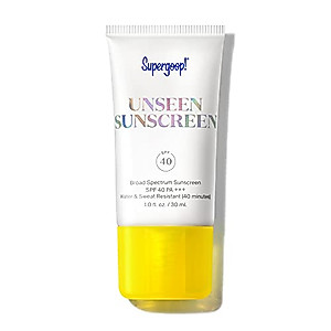 Supergoop! Unseen Sunscreen, 30ml - SPF 40 PA+++ Reef-Friendly, Broad Spectrum Face Sunscreen & Makeup Primer - Weightless, Invisible, Oil Free & Scent Free - Beard Friendly - For All Skin Types