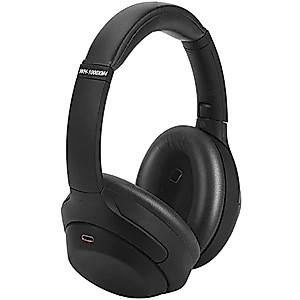 SOULWIT Replacement Earpads for Sony WH-1000XM4 (WH1000XM4) Headphones, Ear Pads Cushions with Noise Isolation Memory Foam, Added Thickness, Without Affecting Sensor-Black