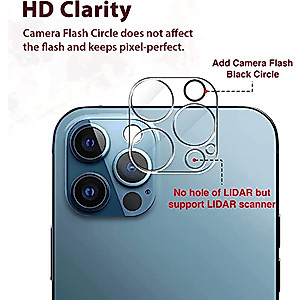 EGV [3 Pack Camera Lens Protector Compatible for iPhone 12 Pro 6.1-inch (2020)[Premium Tempered Glass] [Anti-Scratch] [Case Friendly] 99.99% Transparency