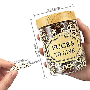 Jar of Fucks - 210PCS- Fucks to Give,Gift Jar for Valentine's Day - Bad Mood Vent - Change Jar - Birthday/Anniversary/Mother's Day/Father's Day/Holiday