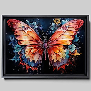 Abstract Painting Buy Canvas Wall Art, Butterfly Painting Art, Butterfly canvas, bedroom Butterfly wall art,Watercolor abstract Butterfly canvas painting