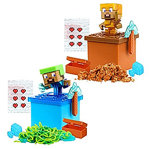 Treasure X Minecraft Sand & Sea. Overworld Minecraft Character. Mine, Discover & Craft with 10 Levels of Adventure & 12 Mine & Craft Characters to Collect - Styles May Vary