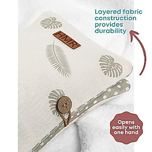 HAMUR Baby Bag Organizer, Portable Stroller Mini Diaper Bag Pouches Travel Gear, Foldable Newborn Baby Essentials must haves items Bag for Boys & Girls (Leaves)