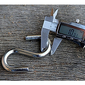 WALLNITURE Premium Quality Heavy-Duty Small S Shaped Utility Hooks Chrome Finish 3.5 Inches Pack of 2