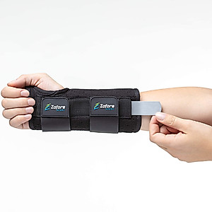 ZOFORE SPORT Carpal Tunnel Wrist Brace Support with 2 Straps and Metal Splint Stabilizer - Helps Relieve Tendinitis Arthritis Carpal Tunnel Pain - Reduces Recovery Time for Men Women - Left (L/XL)