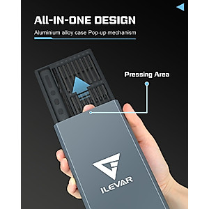 ILEVAR 68-in-1 Electric Precision Screwdriver Set - Mini Cordless Repair Tool for Eyeglasses, Laptops, Console - 5 Torque Settings, Magnetic Case, Torx & Phillips Bits