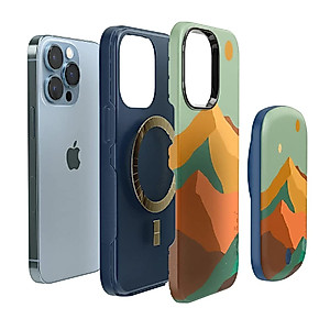 Casely Power Pod | MagSafe Compatible Battery Pack | Endless Peaks | Colorblock Mountain Power Pod (5,000 mAh)