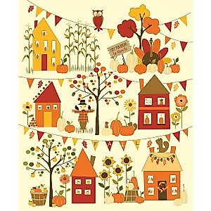 Riley Blake Fall’s in Town Fabric by Sandy Gervais, Premium Quilting Fabric, Perfect for Quilting, Crafting, Sewing Projects and More… (Fall’S in Town Panel)