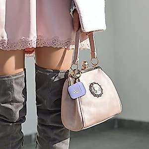 AIIEKZ Compatible with AirPods Case Cute Soft TPU with Gold Heart Pattern with Keychain Shockproof Cover Case for Girls Woman Airpods 1 &2 (Light Purple)