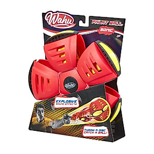 WAHU Phlat Ball Sonic Flying Saucer Ball Toy for Kids Ages 5+, Time Delay Flying Disc Toy with Suspense-Building Sound Effects, Throw a Disc Catch a Ball