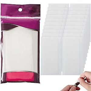 Leelosp 240 Pieces Hair Extension Tape Tabs Double Sided Replacement Tape for Hair Extensions Adhesive 1.57 x 0.32 Inch Hairpiece Expansion Tools for Wig Toupee Hairpiece Wigs Supplies, White