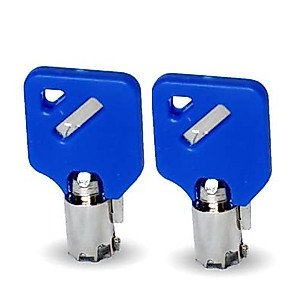 Craftsman Gladiator GargeWorks Toolbox Tool Chest Tool Box, 2 F21 Replacement Keys with Blue Covers (F21), 2 F21 Keys (F21), New and Replaceable Keys, Fits Craftsman Gladiator GarageWorks (F21)