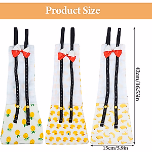 craftshou 3 Pcs Duckling Chicken Diaper Washable Reusable Goose Clothes Farm Pet Diapers Bow Tie Ducky Diapers Supplies for Poultry