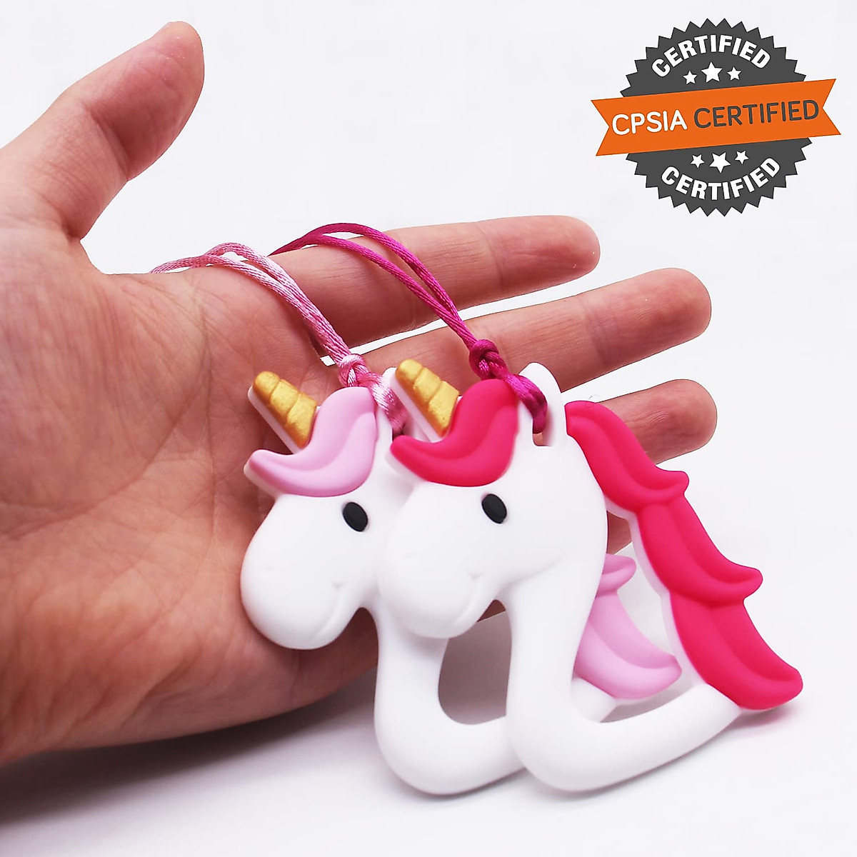 Xtra Tough Chew Necklace for Kids Girls - Chewing Necklace Teething Necklace Teether Necklace Chew Toys Teething Toys - Designed for Chewing, Autism Sensory Teether Toy