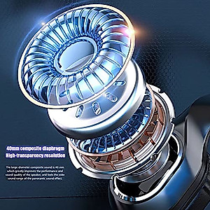 5.2 Bluetooth Headphones Over-Ear, Wireless Gaming Headset, Luminous Dual Mode Headphones, Lightweight Head-Mounted Wireless Headphones with HiFi Stereo, LED Light, Cool Stuff (Black)