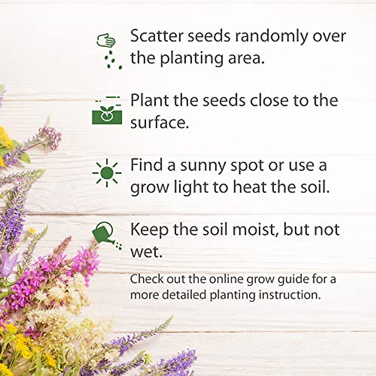 90,000+ Wildflower Seeds - Bulk Perennial Wild Flower Seeds Mix - 3oz Flower Garden Seeds for Attracting Bees, Birds & Butterflies - 24 Variety Plant Seeds for Planting Outdoor Garden