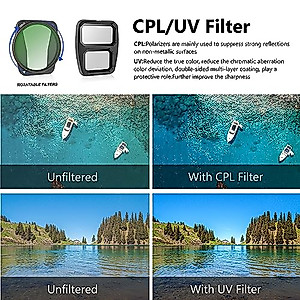 STARTRC ND Filters Set for DJI Air 3 Accessories,6Pack Filters-(UV, CPL, ND8, ND16, ND32, ND64,) (Aluminum Version)