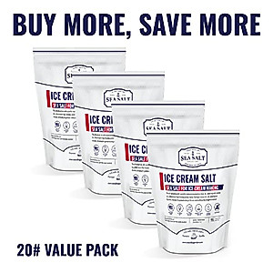 Ice Cream Salt - All-Natural Rock Salt for Ice Cream Maker, Universally Compatible with All Ice Cream Makers that Use Rock Salt - Exceptionally High Food-Grade Quality - 5 Lb. Bag
