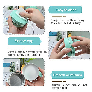 LIYAR 2 oz Tins with Lids for Salve 48 Pack Salve Tins 2oz Tins Container Round Cosmetic Tin Jars Ideal Candle Jars Aluminum Tin Cans with Screw Lids for Powder, Spice,Salve,Candles(Mint Green)