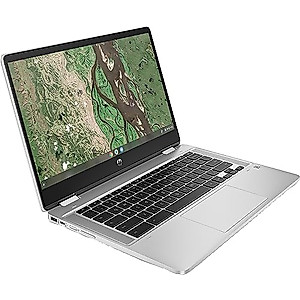 HP Chromebook X360 14b 14/inch HD 2-in-1 Touchscreen(Intel Celeron N4500,4GB RAM,128GB Storage(64GB eMMC + 64GB SD Card),Webcam)Home&Education Laptop,13.5-Hr Battery Life,IST SD Card,Chrome OS Silver