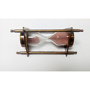 MERIDIAN NAUTICALS Brass Sand Timer Nautical Antique Vintage Item Replica Hour Glass Maritime Item