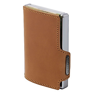 Mondraghi Mini-Wallet and Card Holder Made in Italy CARAMEL