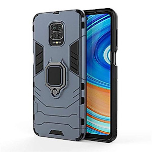 COTDINFORCA Redmi Note 9 Pro Case Redmi Note 9 Pro Max Case Shockproof with Ring Holder Kickstand Magnetic Car Mount Soft TPU Armor Thin Protective Phone Case for Xiaomi Redmi Note 9 Pro Blue KK.