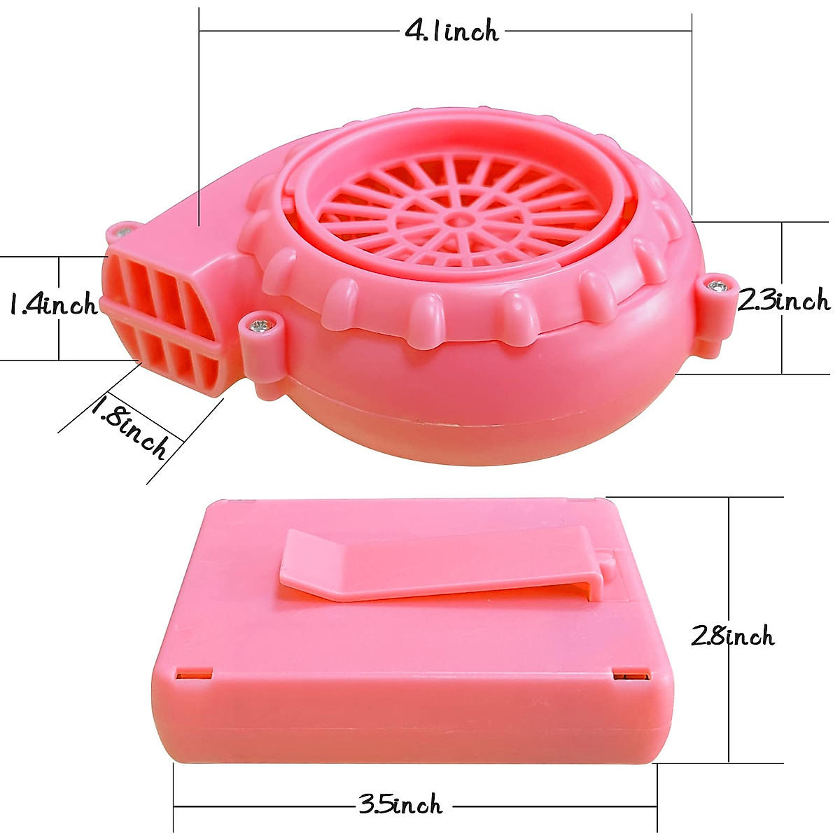 Wittocs Pink Costume Fan Mini Blower Fan for Dinosaur Halloween Inflatable Blow Up Costume(Upgraded Version)