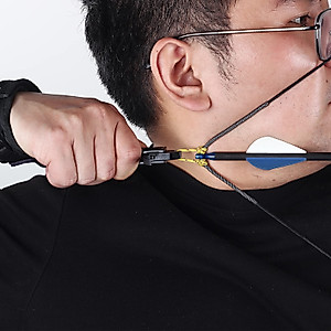 SOPOGER Archery Bow Release for Compound Bow Youth Bow Release Adjustable Bow Release Thumb for Adults Kids Hunting Shooting Accessories (Black)