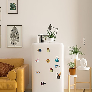 Kaolituis 10pcs Fridge Magnets Set, 3D Resin Magnet Refrigerator Stickers, Cute Food Shaped Magnets Home Refrigerator Stickers Creative Cute Food Shape Magnetic Bread Milk Bacon Fried Egg Pan