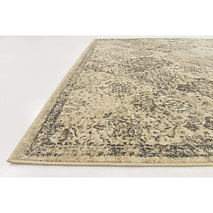Unique Loom Tuareg Collection Vintage Distressed Traditional Area Rug, 8' x 10' Rectangle, Beige/Brown