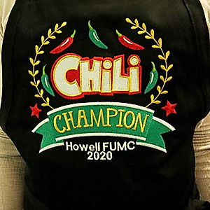 Personalized Chili Champion Embroidered BBQ Apron