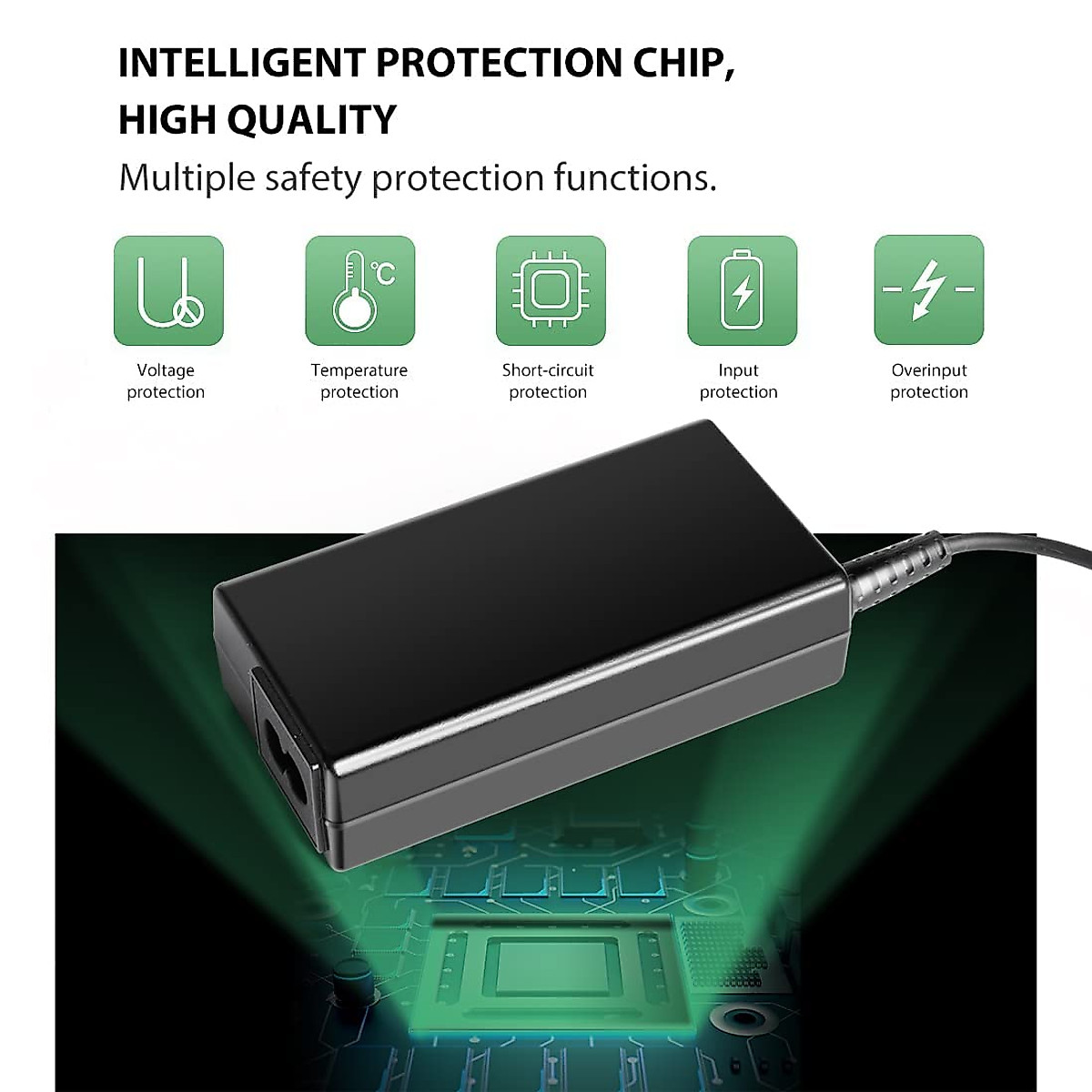 CASIMY 18V AC Adapter Charger Compatible with Center Positive 54 Watts 18 Volts ID: 2.5mm OD: 5.5mm Barrel Round Plug 5.5mm x 2.1mm Switching Mode Power Supply Cord Cable PS Battery Charger