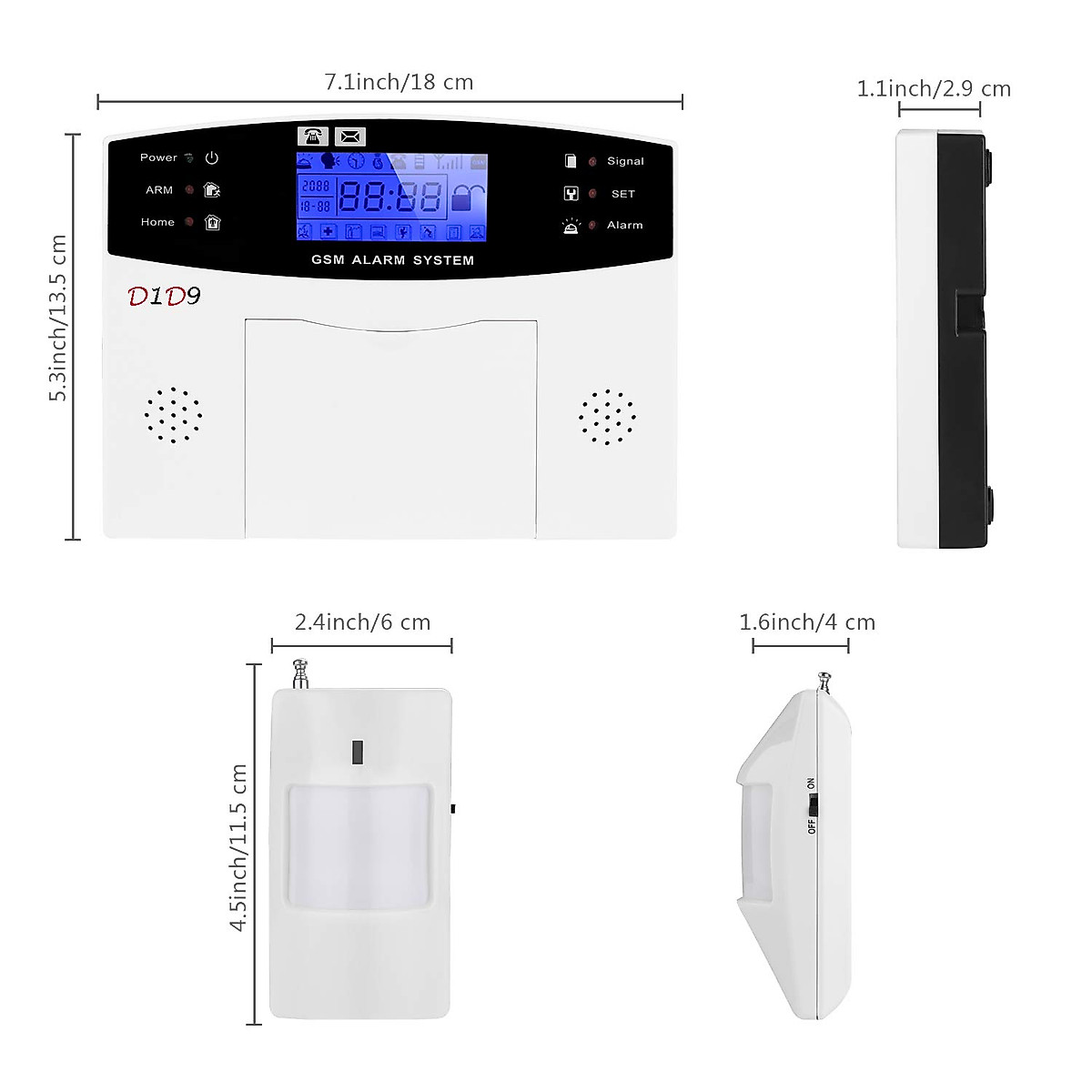 D1D9 Home Burglar Alarm System 23 pcs kit Wireless DIY GSM Auto Dialer for House Security