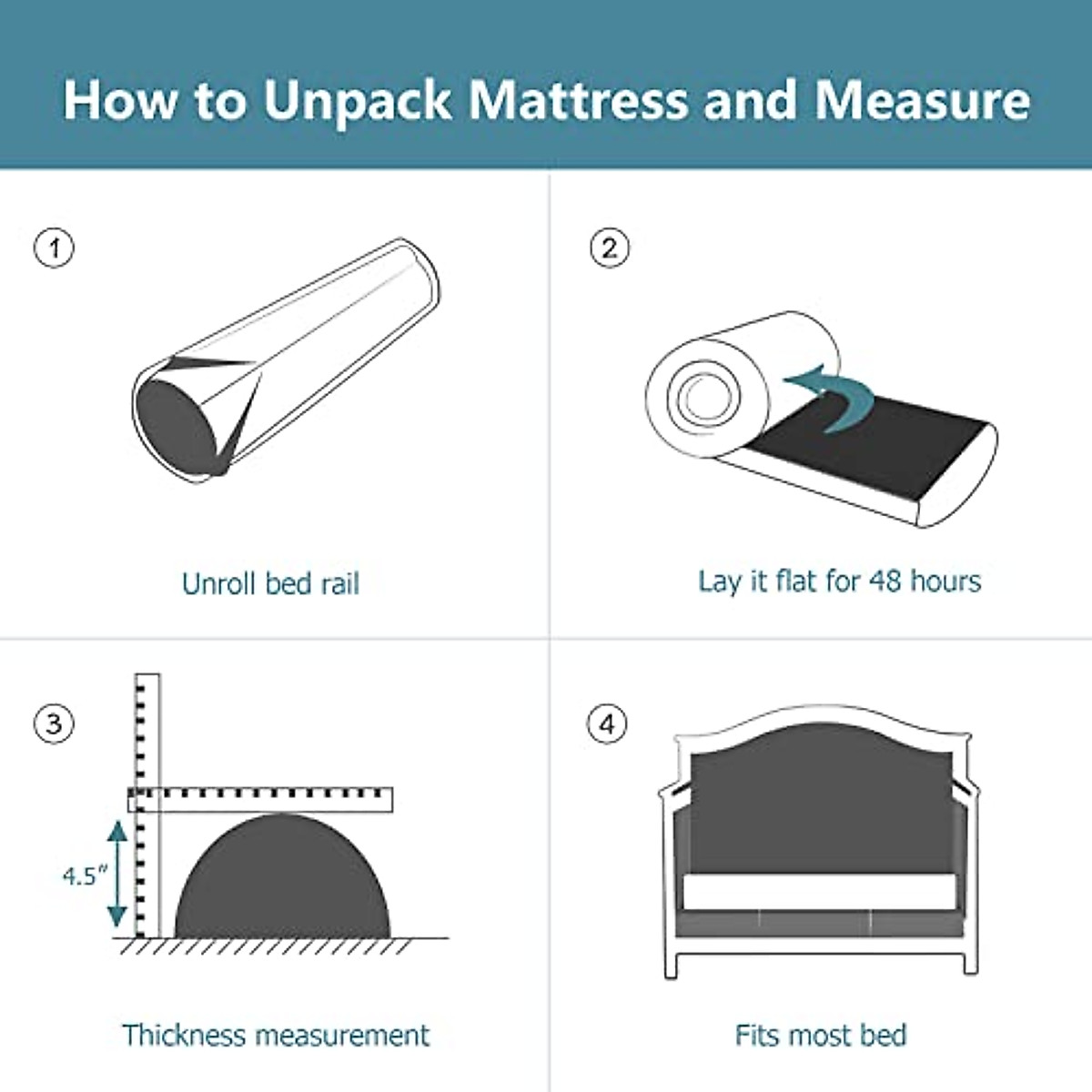 UBBCARE Bed Rail for Toddlers, Memory Foam Safety Rail Guard, Non-Slip Hypoallergenic Washable Cover, Rails Guard for Baby, and Seniors, Fit for Twin, Full, Queen Size Beds