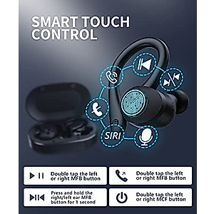 EUQQ Wireless Earbuds Bluetooth 5.3 Headphones for Sports 42Hrs Playtime HiFi Stereo Earphones Noise Cancelling Bluetooth Wireless Ear Buds with Mic for Running audifonos Bluetooth inalambricos