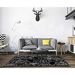 Home Area Runner Rug Pad Traditional Tattoo Thickened Non Slip Mats Doormat Entry Rug Floor Carpet for Living Room Indoor Outdoor Throw Rugs