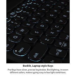 ZAGG - Pro Keys Wireless Keyboard with Trackpad and Detachable Case - Compatible with The Apple iPad 10.2"(Gen 7,8,9) - Charcoal