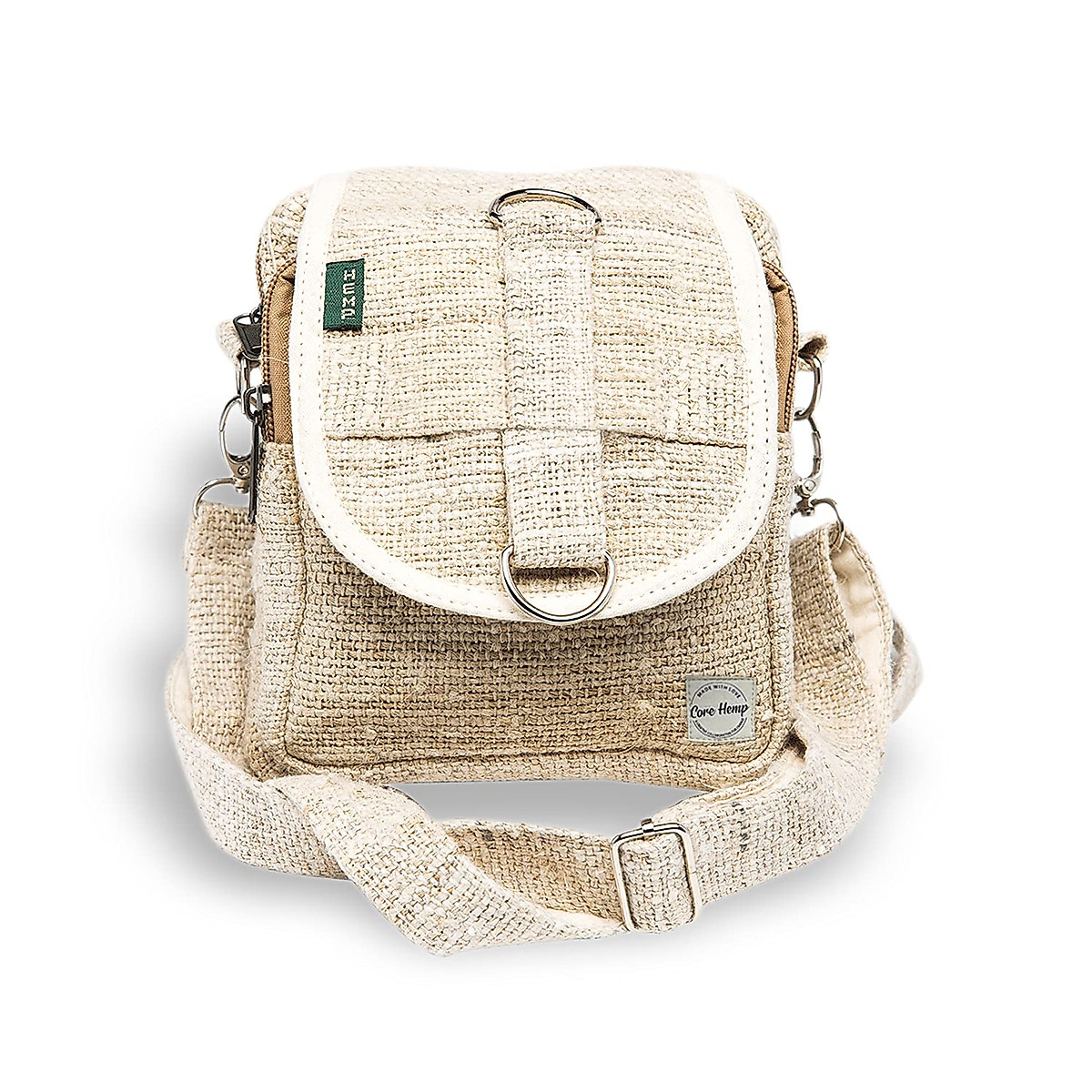 Core Hemp Crossbody Bag - Handmade Crossbody Natural Purse