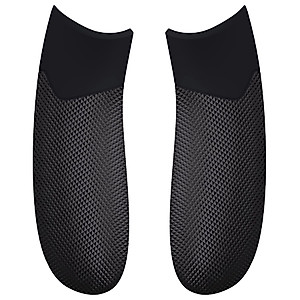 eXtremeRate Rubberized Grips Replacement Back Panels for Xbox Series X/S Controller, Black Performance Non-Slip Diamond Texture Side Rails Handles for Xbox Core Controller - Controller NOT Included